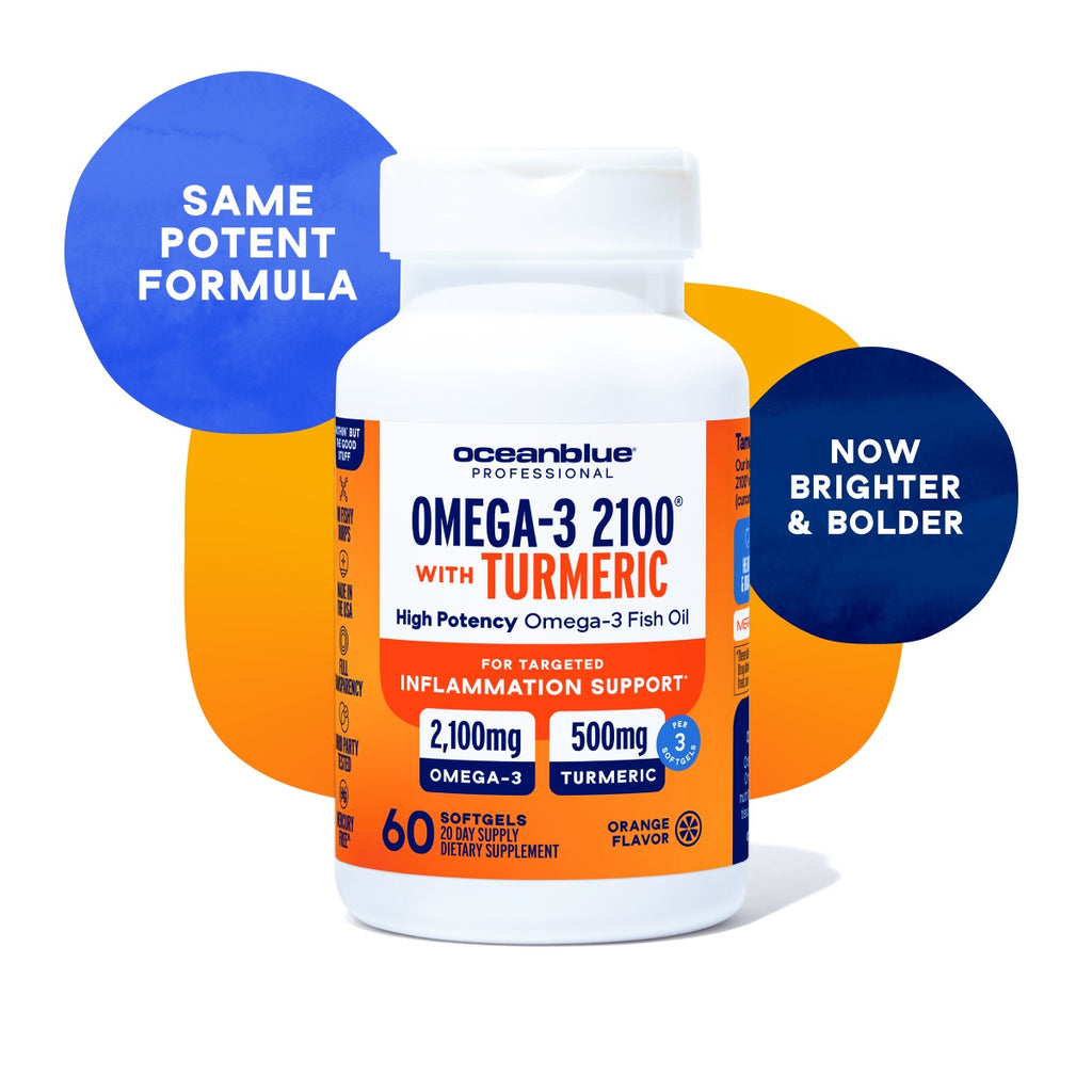Omega-3 2100 MG with Turmeric | Fish Oil | OceanBlue Omega