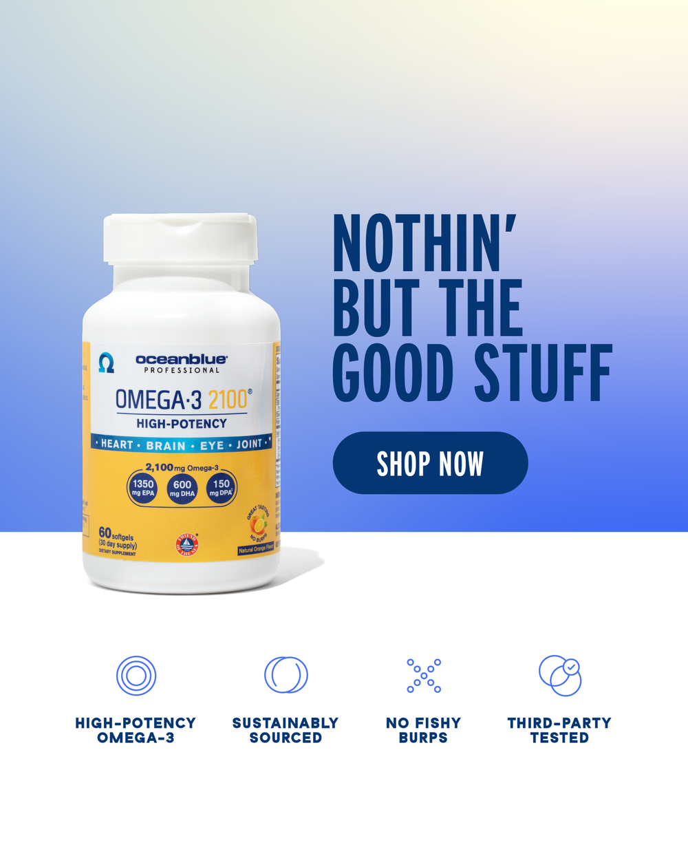 OceanBlue Omega-3 Fish Oil - Just for the Health of It